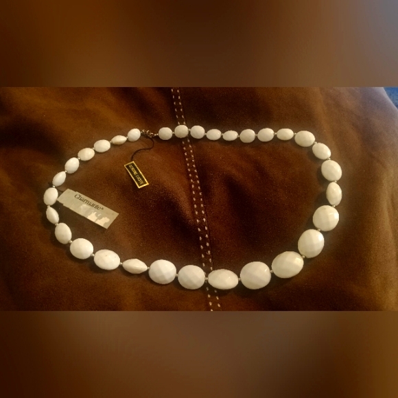 Charmante | Jewelry | Lucite White Necklace | Poshmark